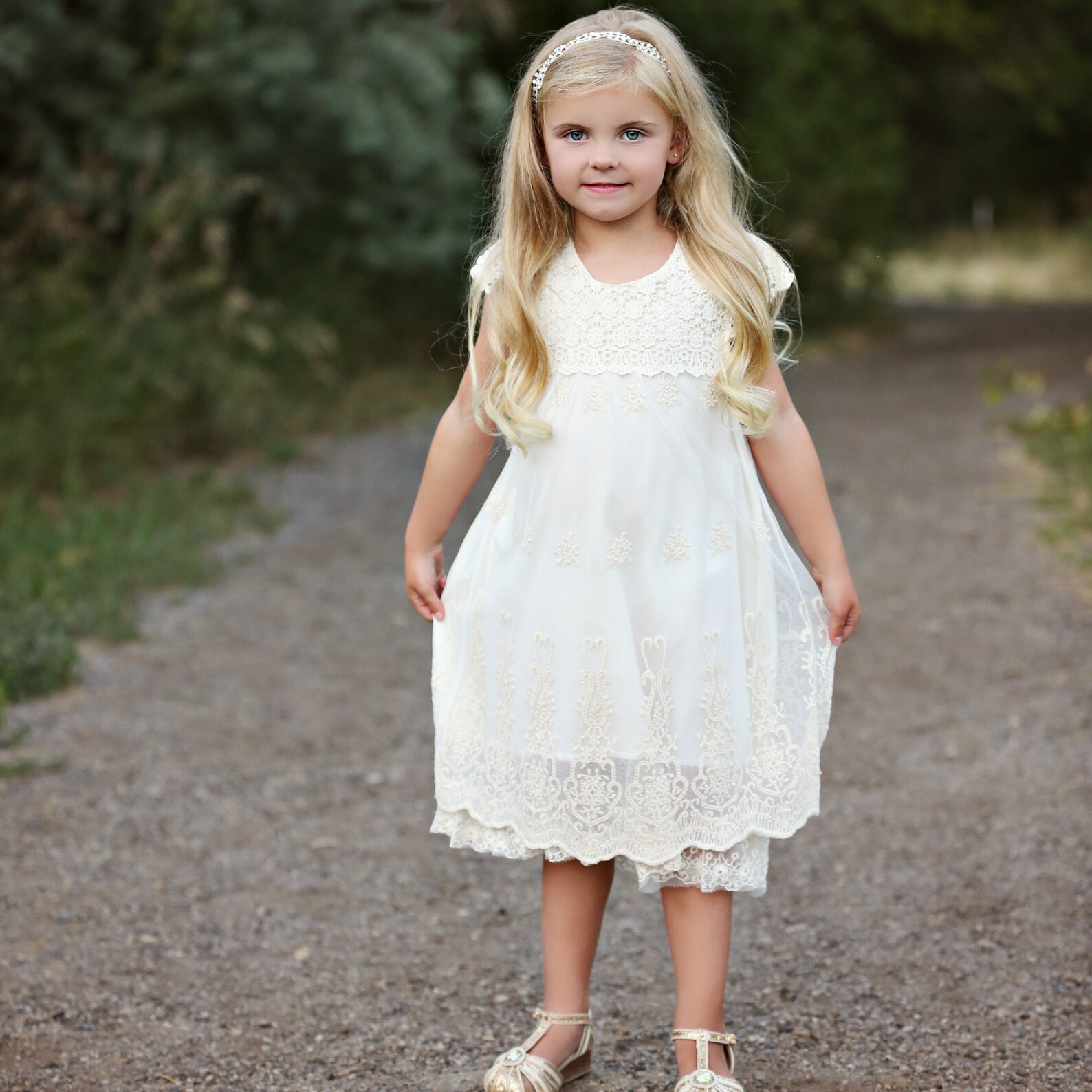 Lace Flower Girl Dressflower Girl Dressescountry Rustic Lace Etsy