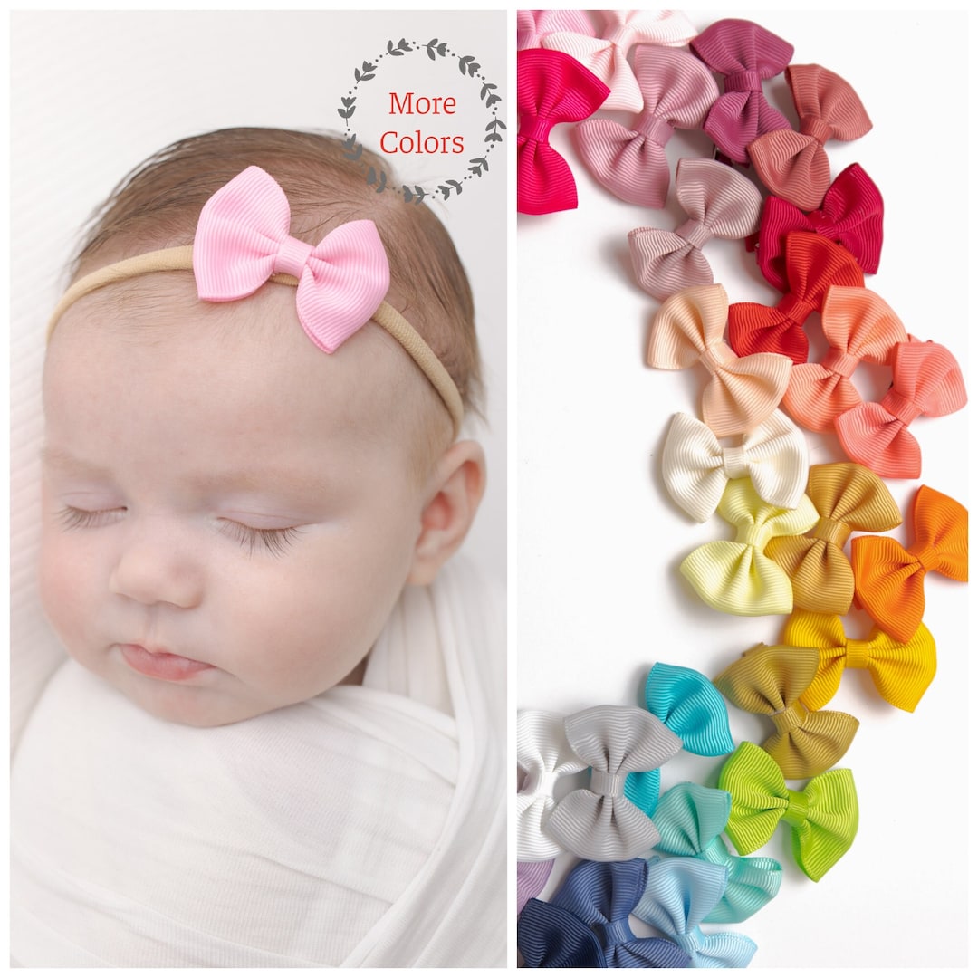 Grosgrain Bows,hair Bows for Baby Girl, Baby Headband, Skinny Headband ...