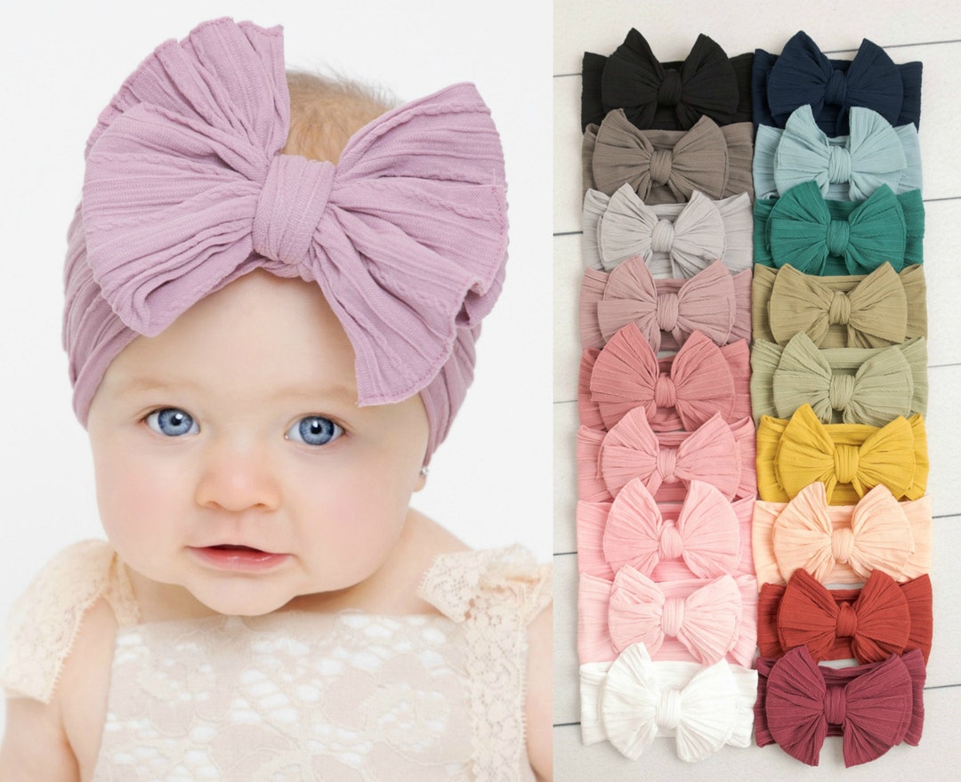Big Bow Baby Headband, Girls Hair Bows, Baby Girl Headbands, Toddler ...