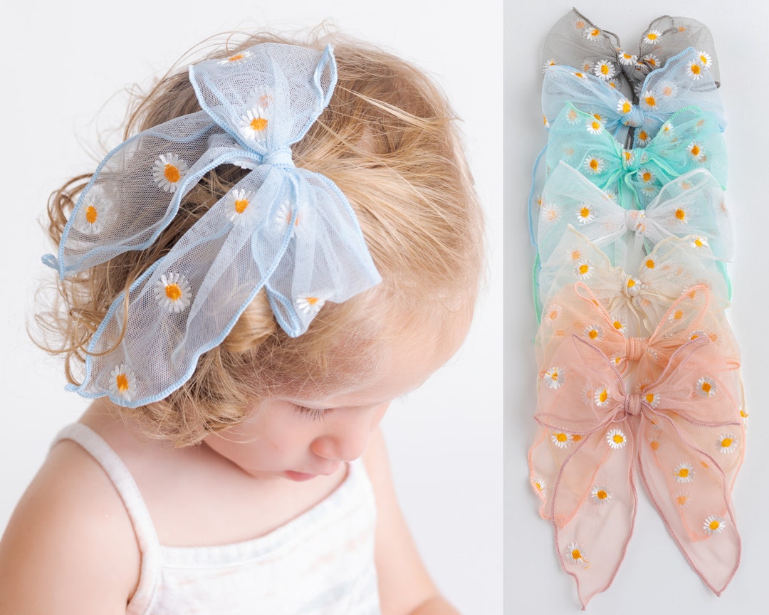 Girl Hair Bows, Long Tail Hair Bows, Coquette Bow Hair Clip, Toddler ...