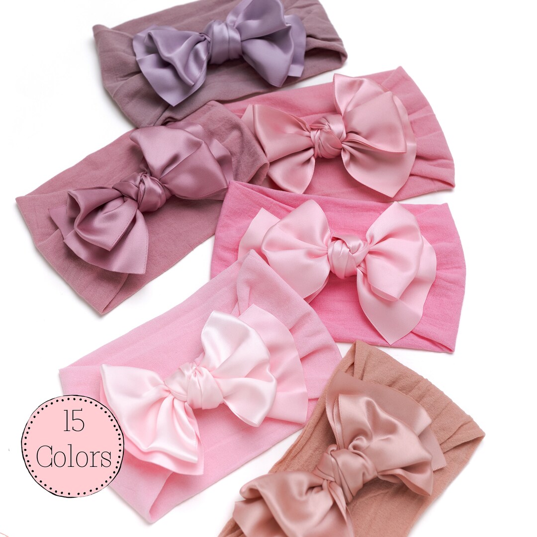 Big Bow Baby Headband, Baby Girl Hair Bows, Newborn Headband, Baby Girl ...