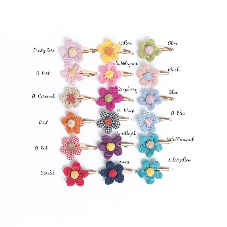 Puff FLOWER Hair Clip Toddler Hair Bow Girls Hair Clips - Etsy