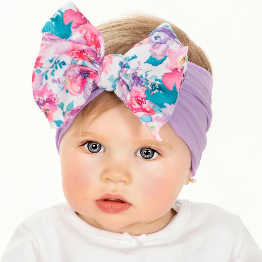 Big Bow Baby Headband Baby Girl Bows Newborn Baby Headbands - Etsy