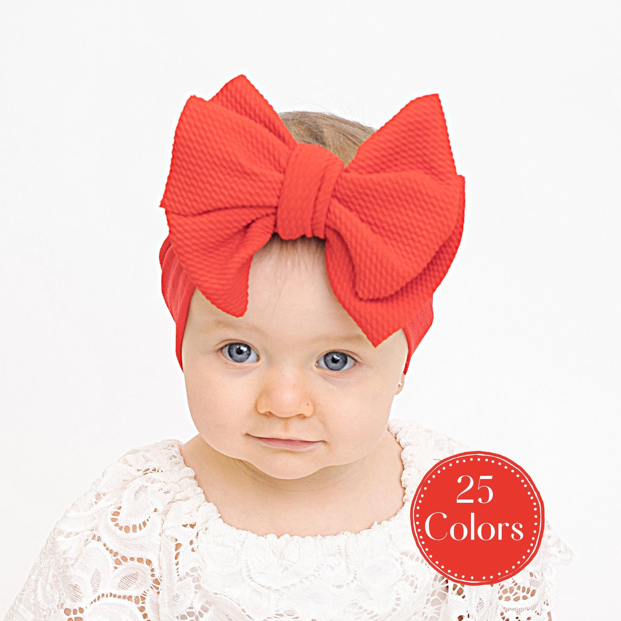Big Bow Baby Headband, Baby Girl Bows, Newborn Baby Headbands, Baby ...
