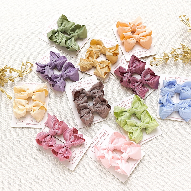 Piggy Bow Hair Clips - Etsy