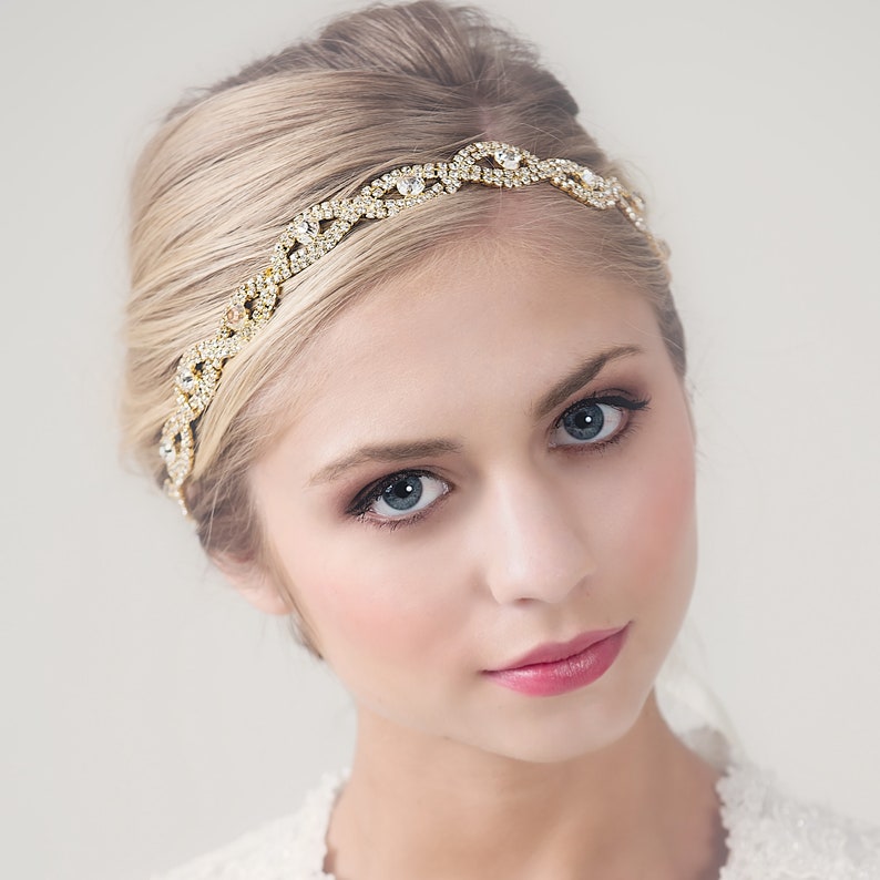 Rhinestone Headbandflower Girl Headband Crystal Headband - Etsy