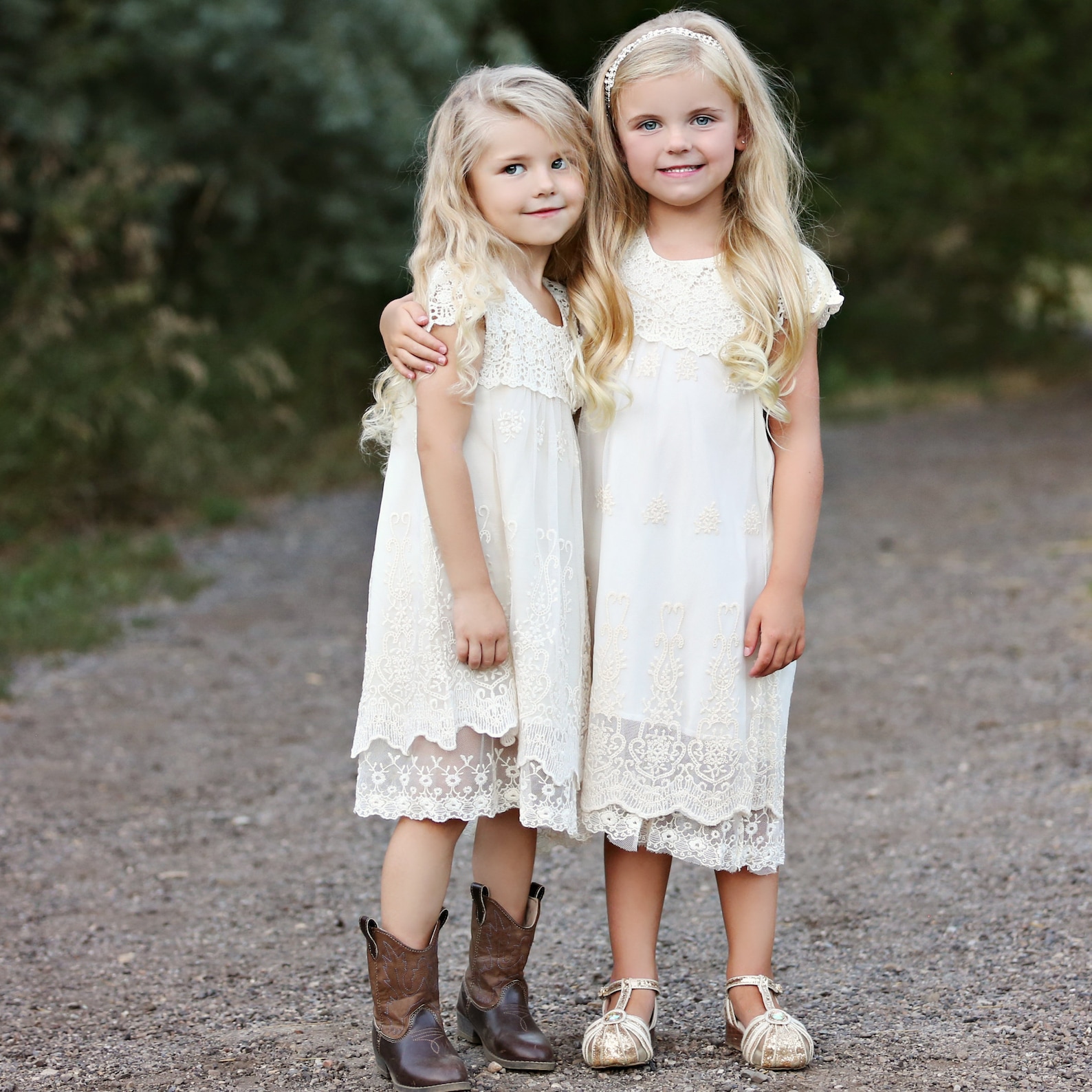 Lace Flower Girl Dressflower Girl Dressescountry Rustic Lace Etsy