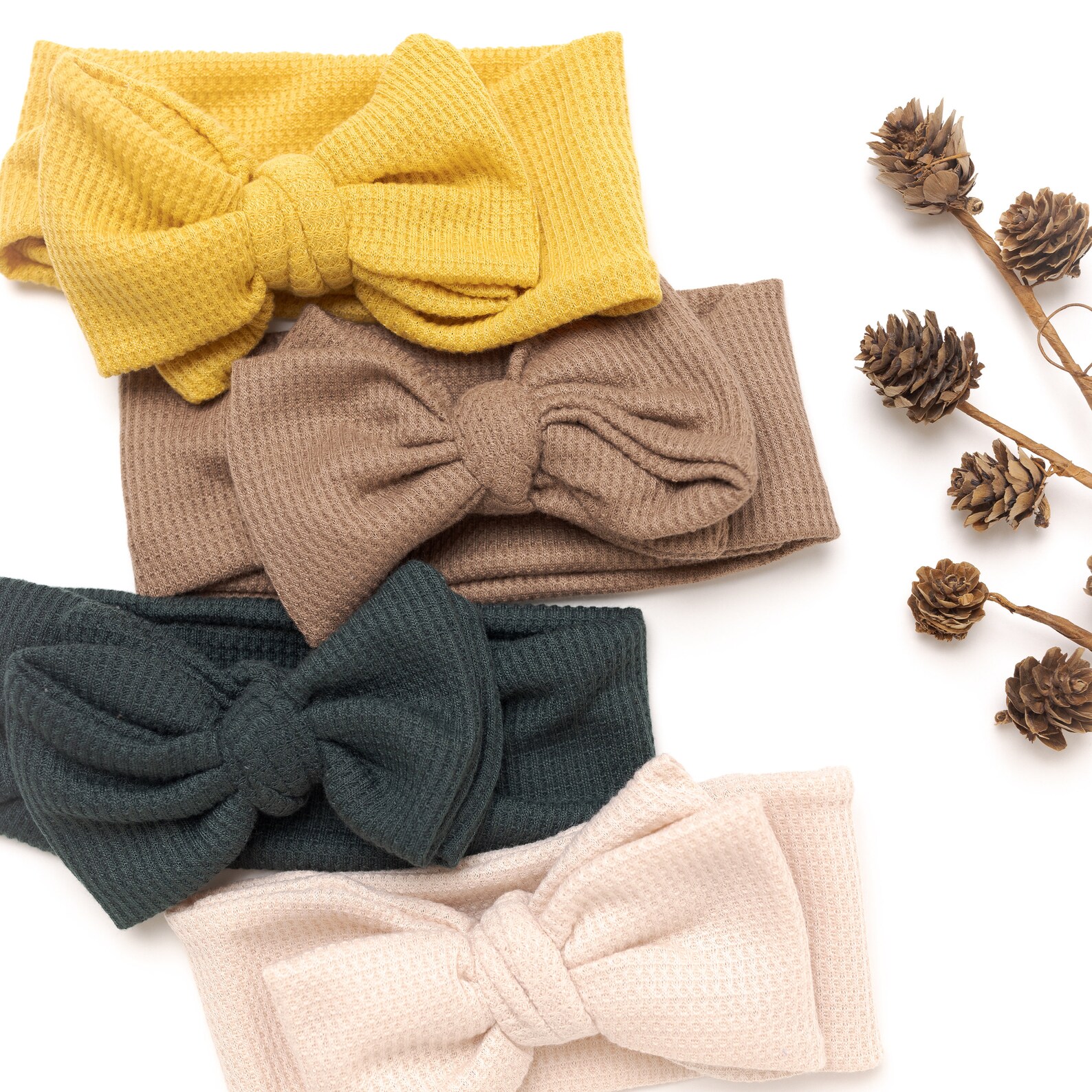 Big Bow Baby Headbands, Baby Girl Hair Bows, Baby Turban, Oversized Bow ...
