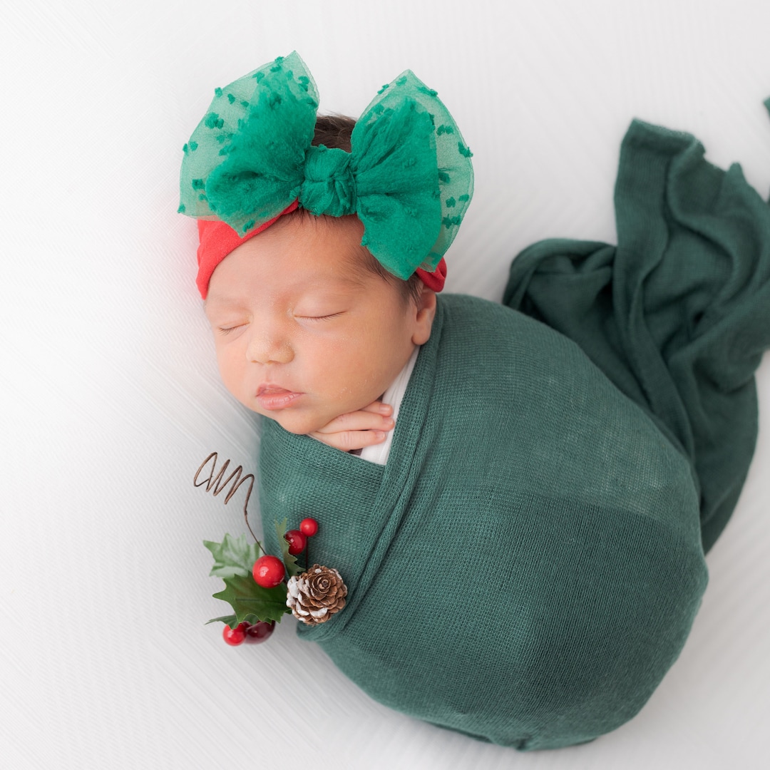 Baby Headband, RED Christmas Baby Headband, Bow Headband, Girls ...