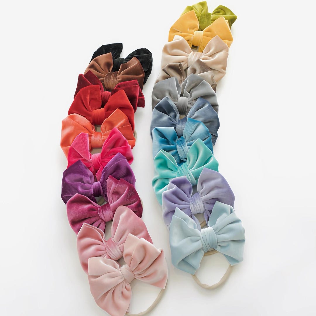Baby Girl Headbands, Big Bow Baby Headband, Newborn Bow Headbands ...