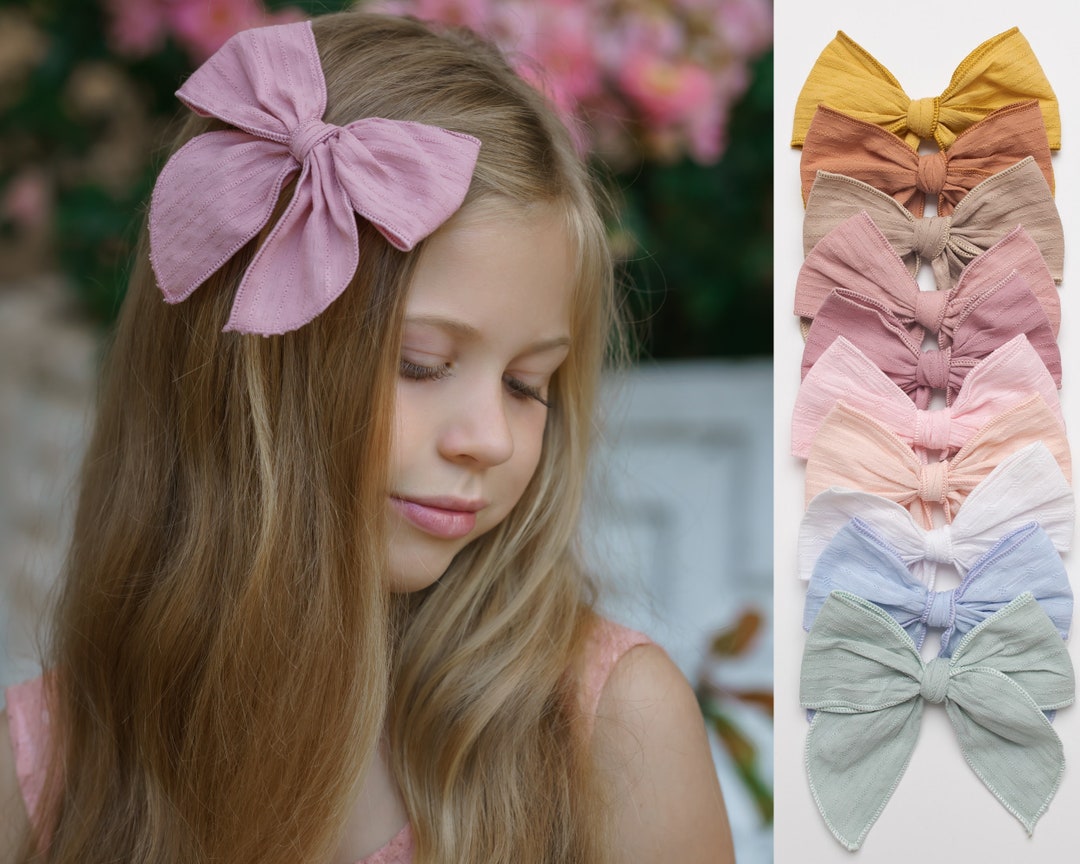 Eden Fable Hair Bows Big Hair Bow Clip Girls Bow Girls Hair Etsy