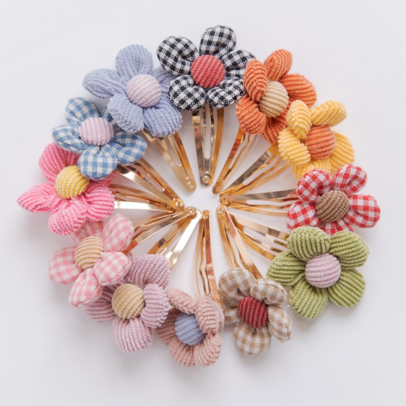 Puff FLOWER Hair Clip Toddler Hair Bow Girls Hair Clips - Etsy