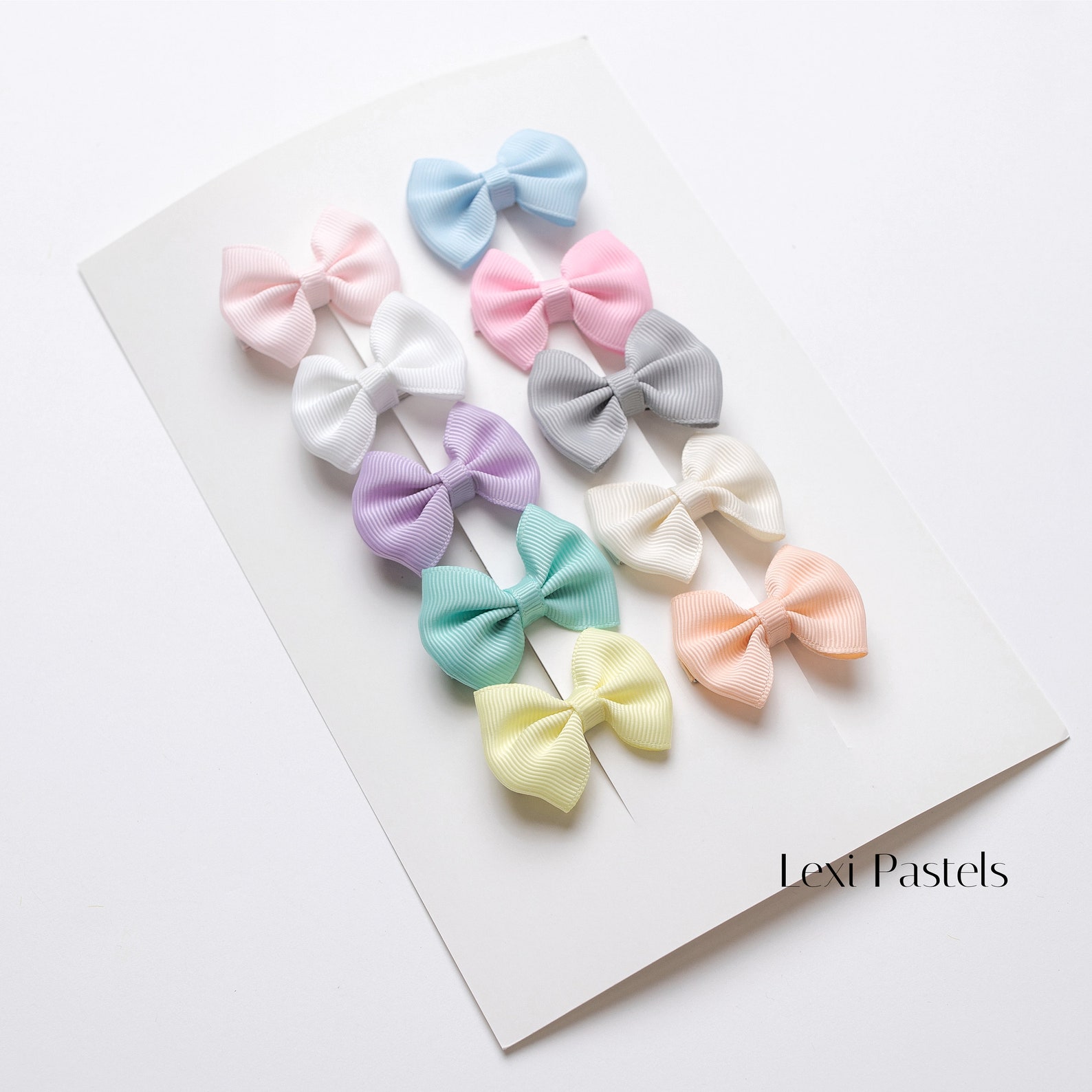 SET of TEN Bows Hair Clip Baby Toddler Hair Bows Clips Baby | Etsy