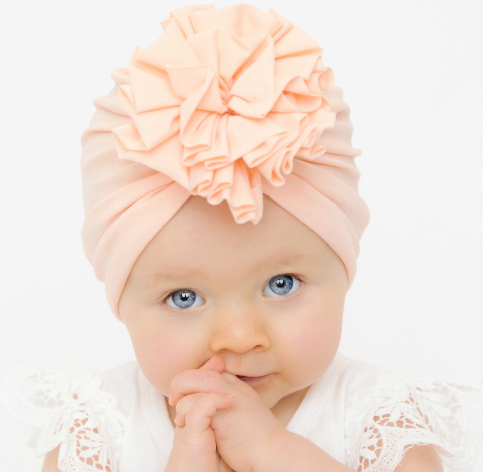 Baby Turban Hat, Baby Girl Turban, FLOWER Baby Turban,baby Stretchy Hat ...