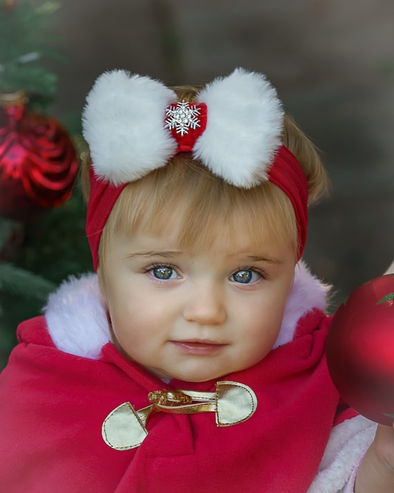Christmas Baby Headband Red Baby Girl Christmas Bows Toddler Bow Headband Newborn Baby Headband Santa Big Bow Headband Baby Girl Gift Etsy