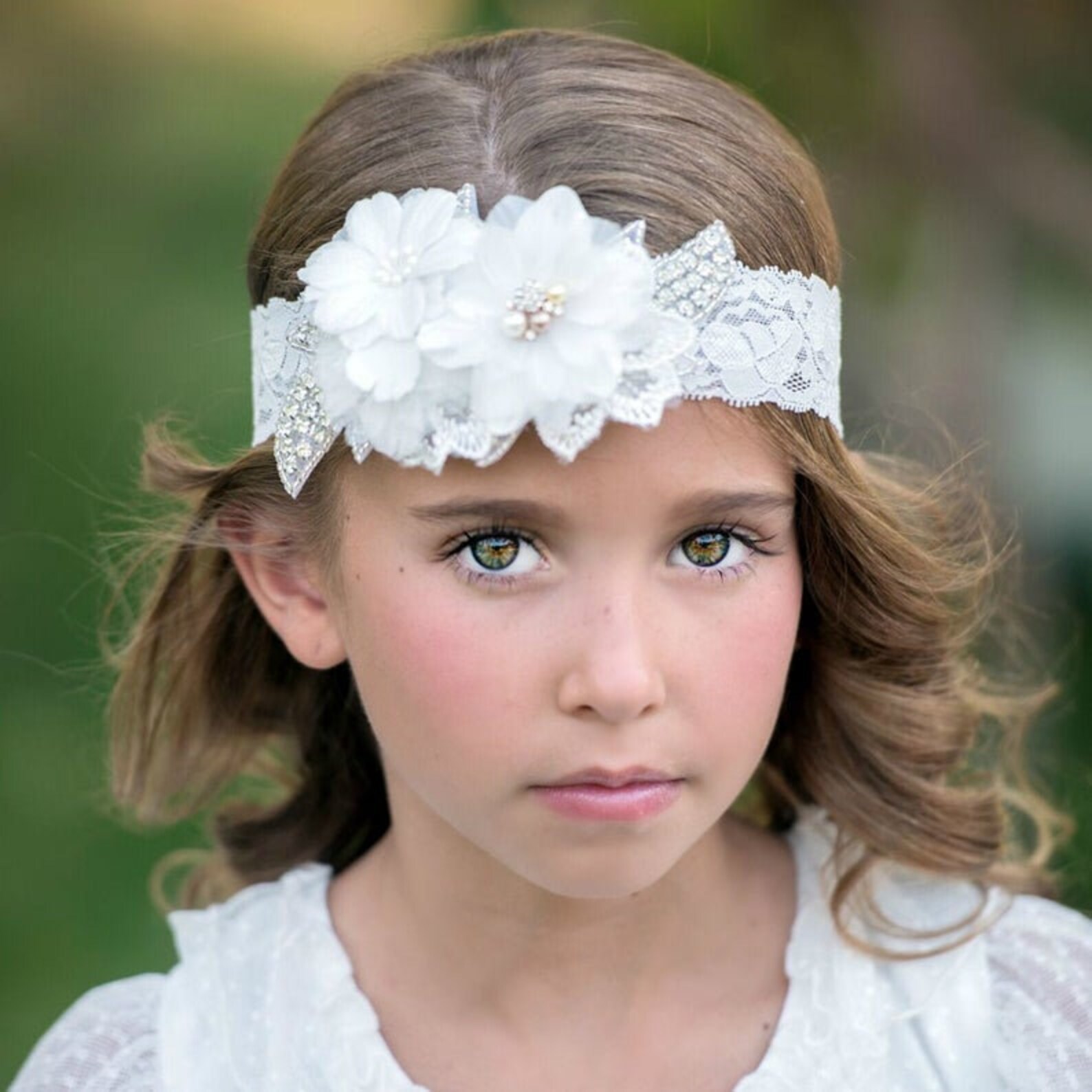 White Baptism Headband, Baptismal Hair Bow, Baby Headband,newborn ...