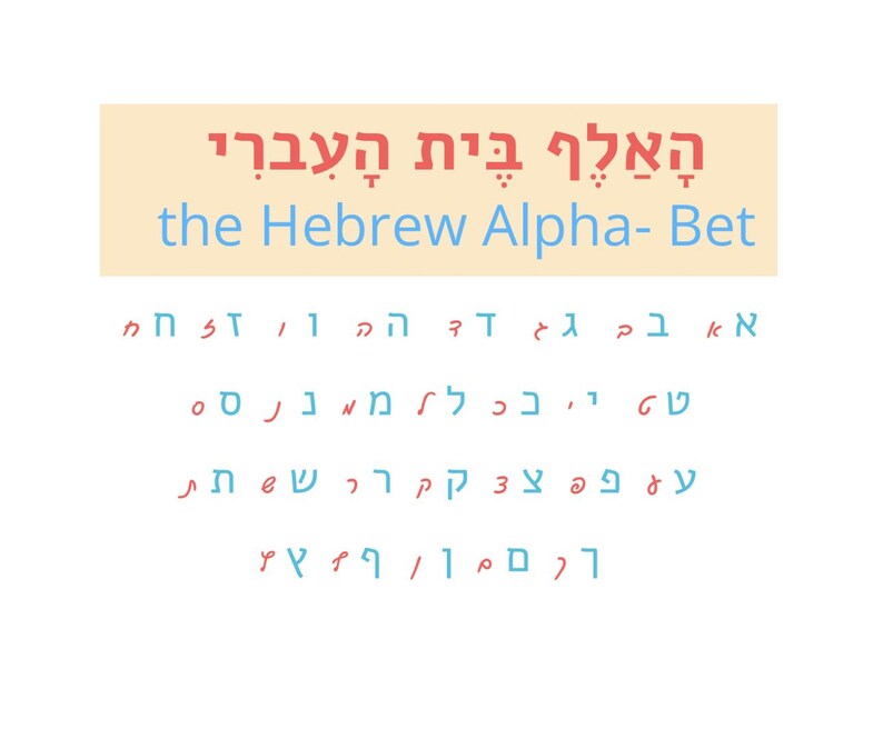 Learn Hebrew PDF Hebrew for Beginners Hebrew Workbook Alef Bet ...