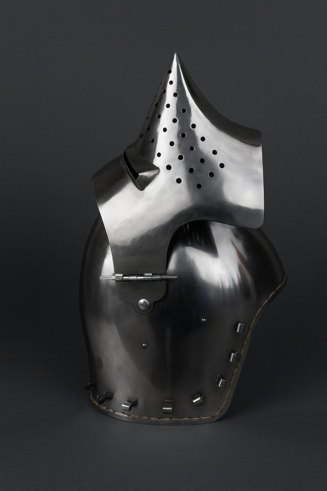 SCA HNB Steel Bascinet Helmet | Medieval Pig Face Helmet | LARP Combat ...