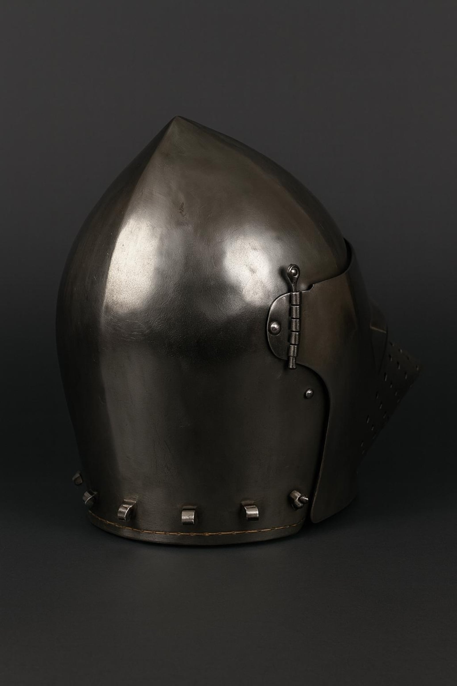 SCA HNB Steel Bascinet Helmet | Medieval Pig Face Helmet | LARP Combat ...
