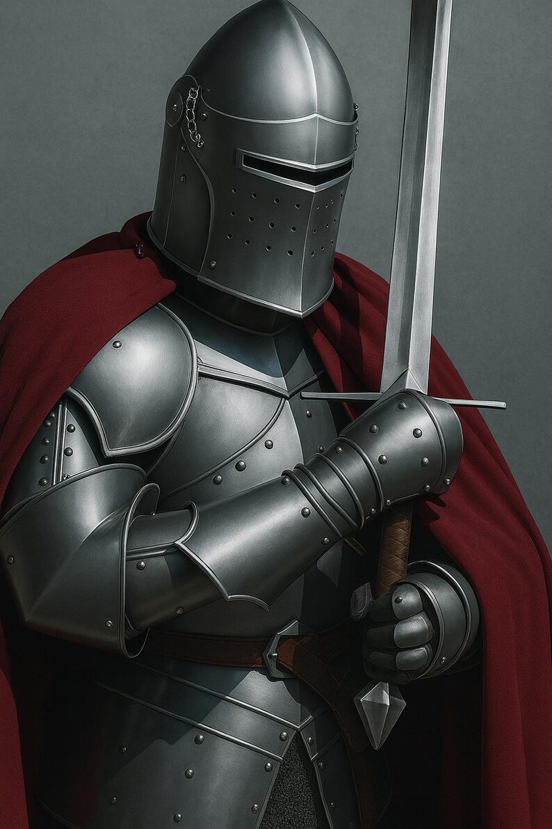 Medieval Full Body Armor Suit – Handmade Steel Knight Sallet Helmet ...