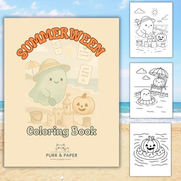Summerween Coloring Pages - Etsy