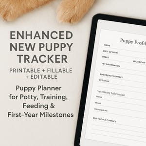Enhanced New Puppy Tracker | Printable + Fillable + Editable PDF ...