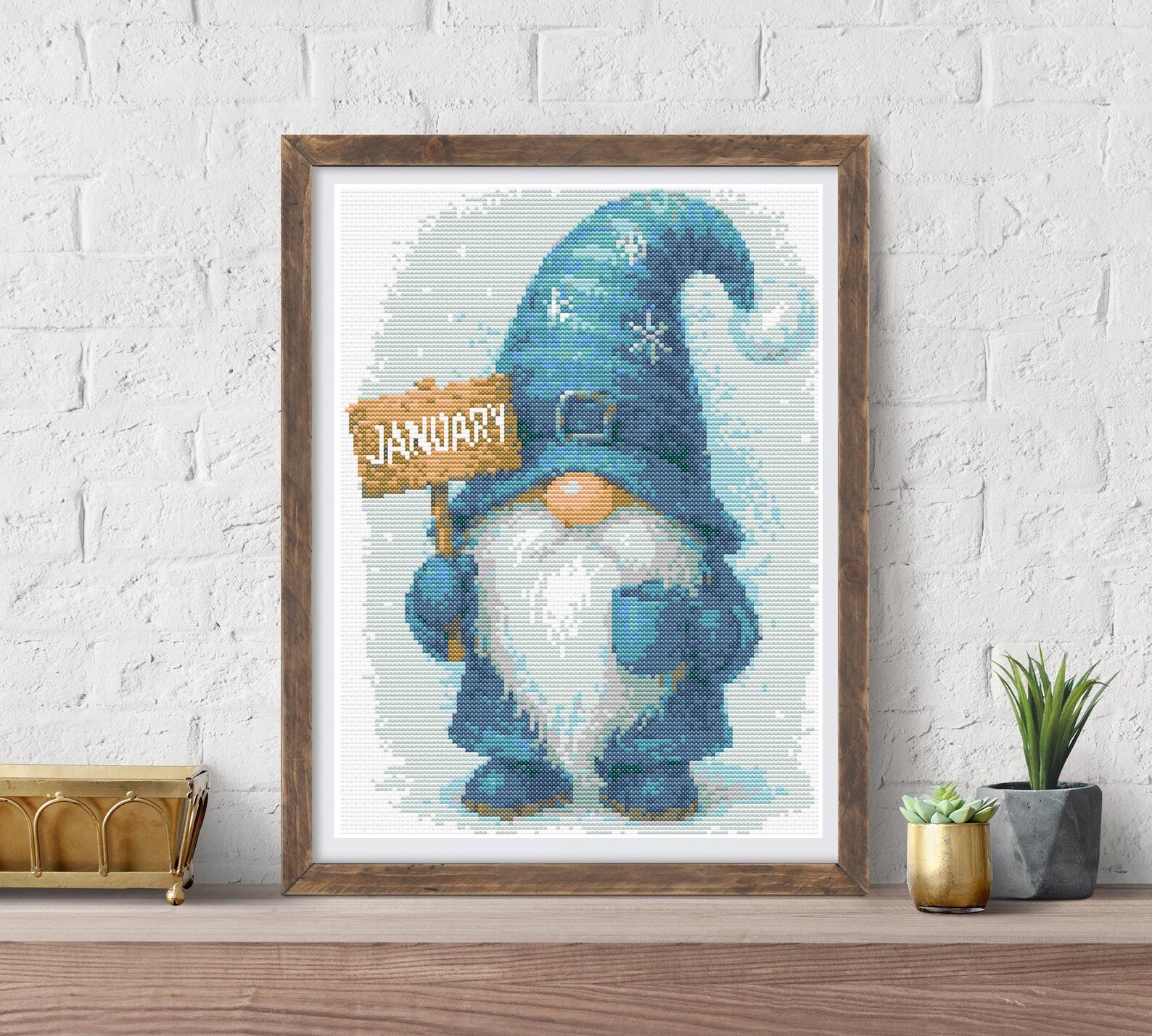 Monthly Gnomes Cross Stitch Pattern Set: 12 Seasonal Embroidery Designs ...