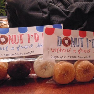 Donut I'd Do Without a Friend Like You - PRINTABLE Treat Bag Topper ...