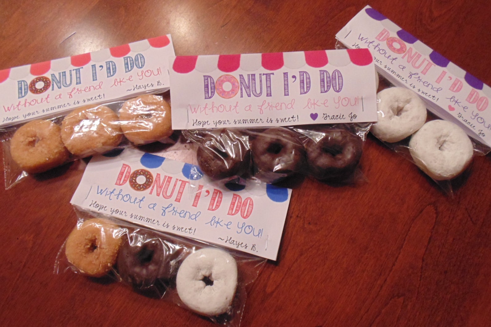 Donut I'd Do Without a Friend Like You - PRINTABLE Treat Bag Topper ...