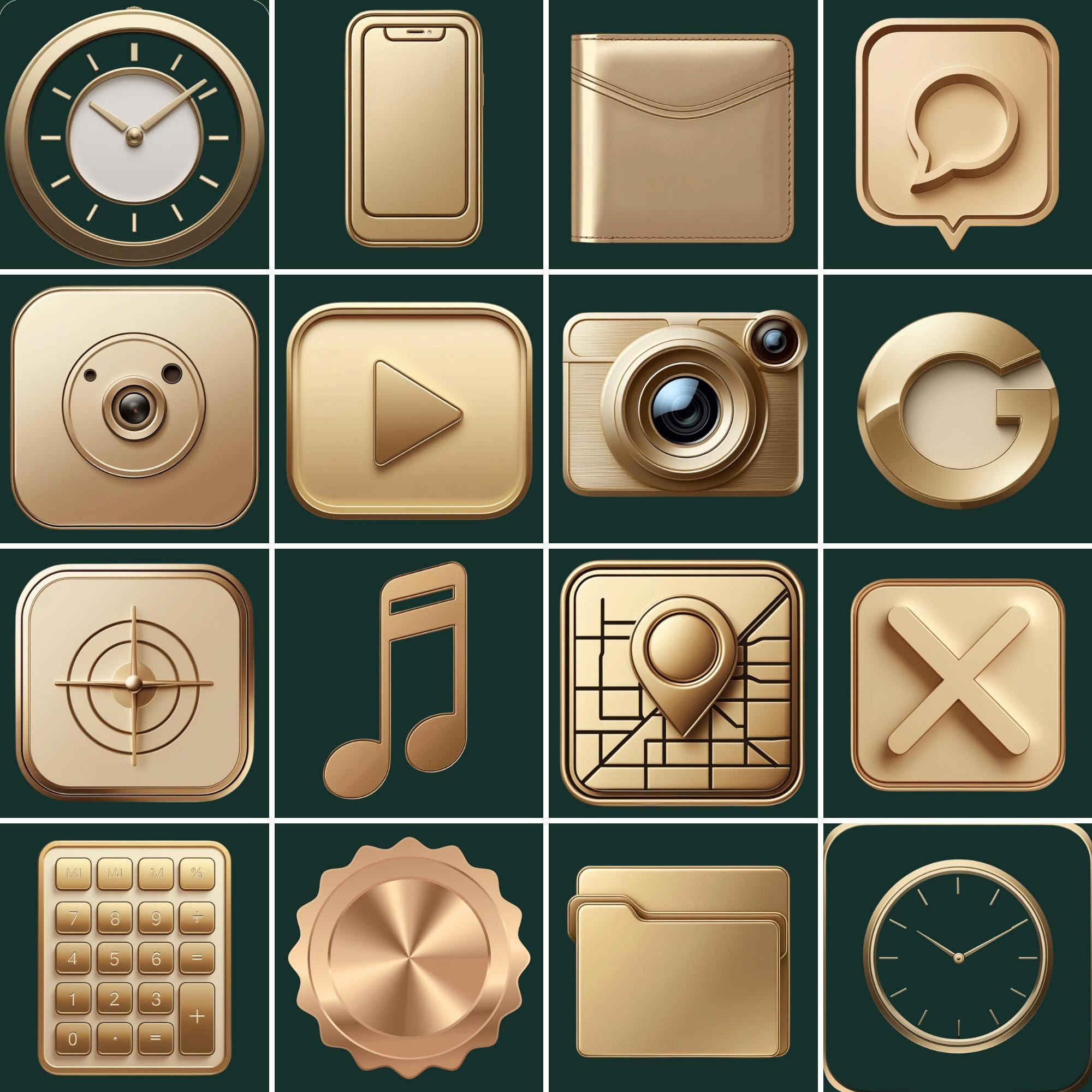 Luxury Gold Ios Icon Pack – Minimal App Icons for iPhone Widgets ...