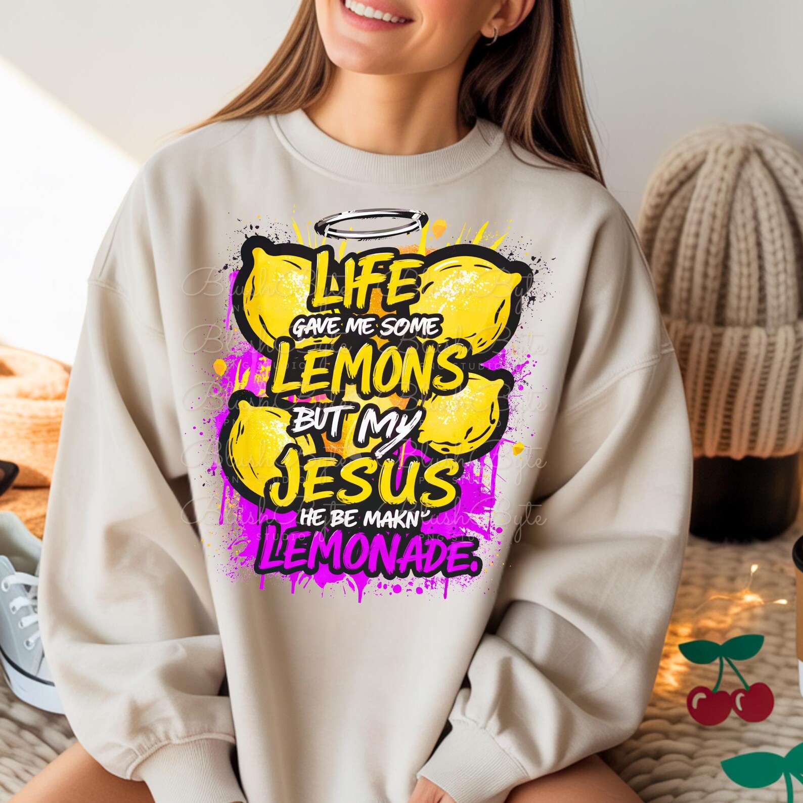Lemonade Jesus PNG Bundle: Christian Graffiti Shirt Design, 4 Color ...