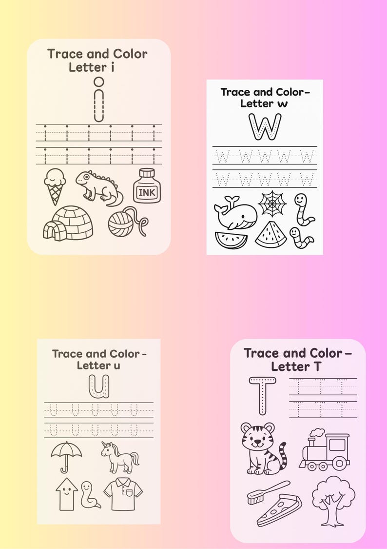 Trace and Color Letters & Numbers | ABC 123 Tracing Pages | Fun ...