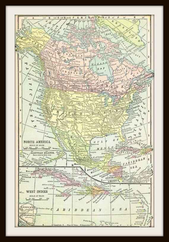 1907 Map Of North America - Map