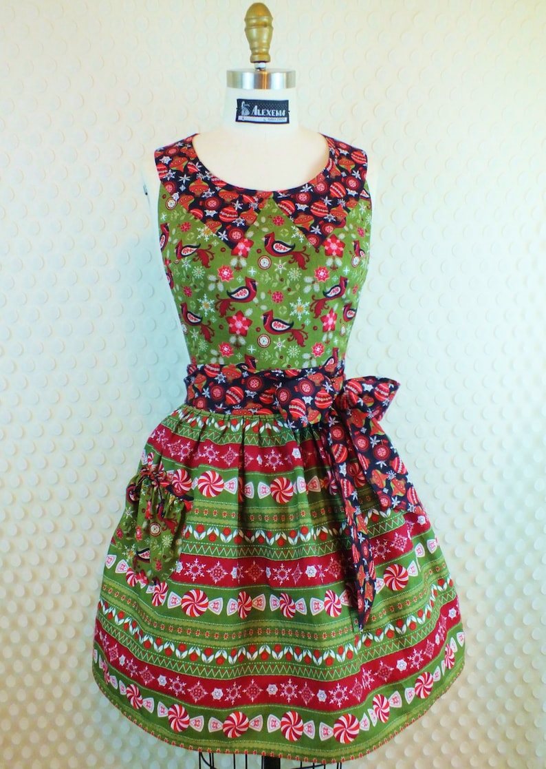 Christmas Kitchen Apron - Bon Bon Candy - Etsy