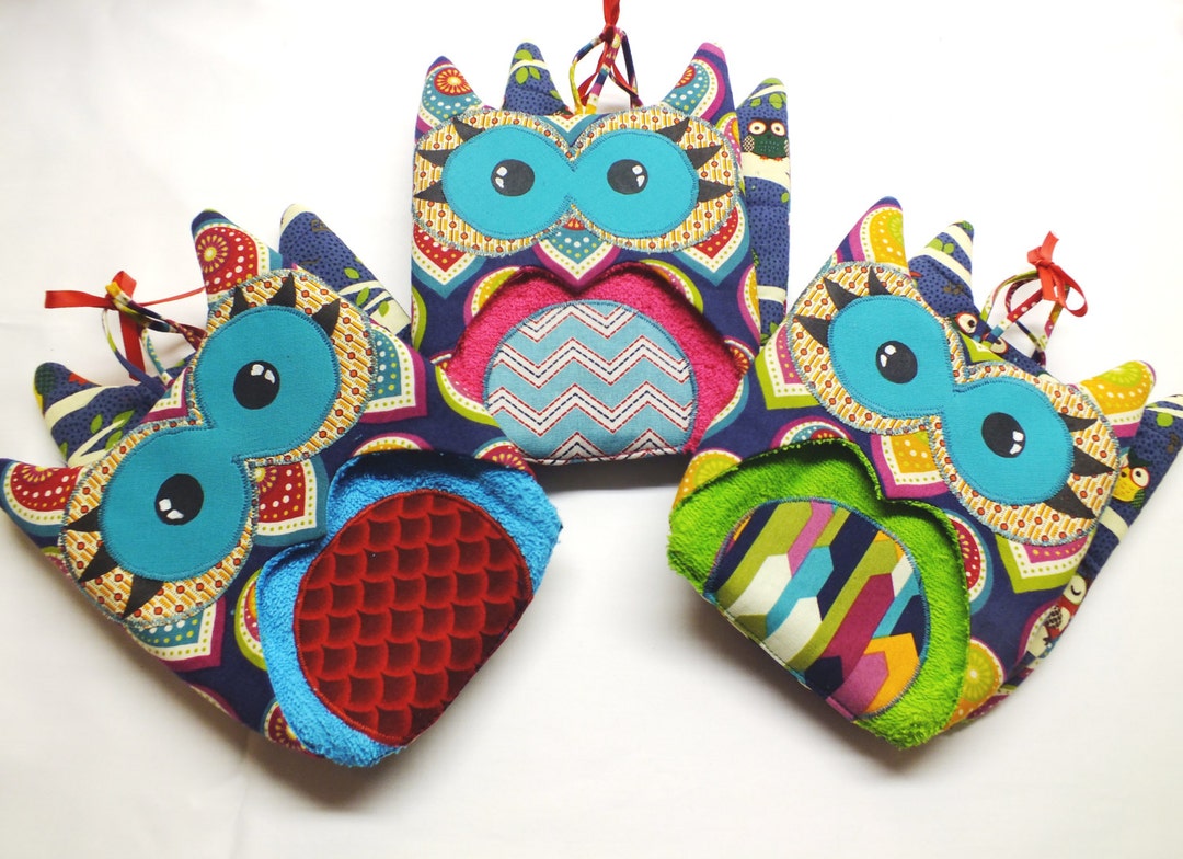 Owl Applique Pot Holders - Unique Folk Kitchen Decor - Etsy
