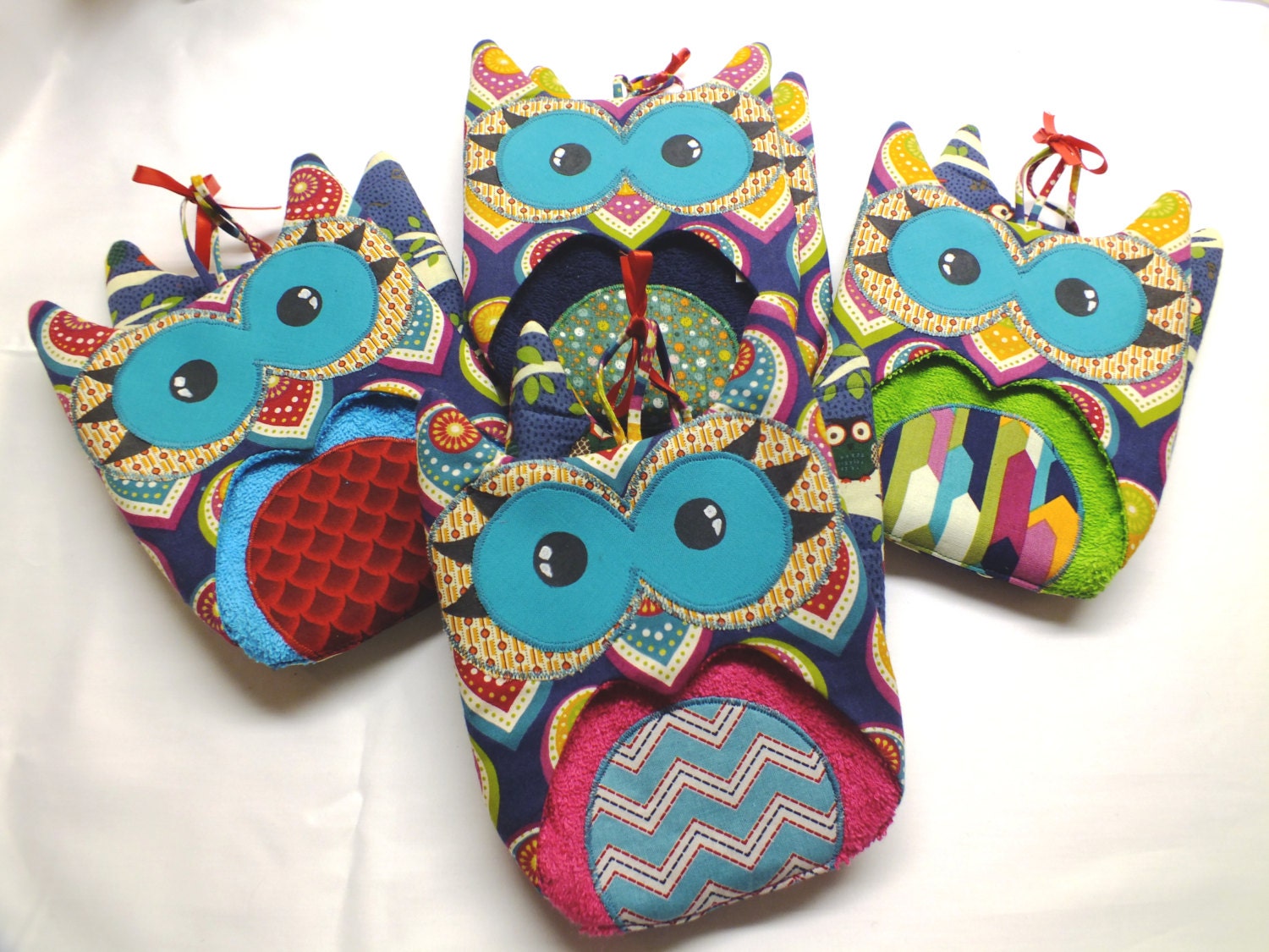 Owl Applique Pot Holders - Unique Folk Kitchen Decor - Etsy