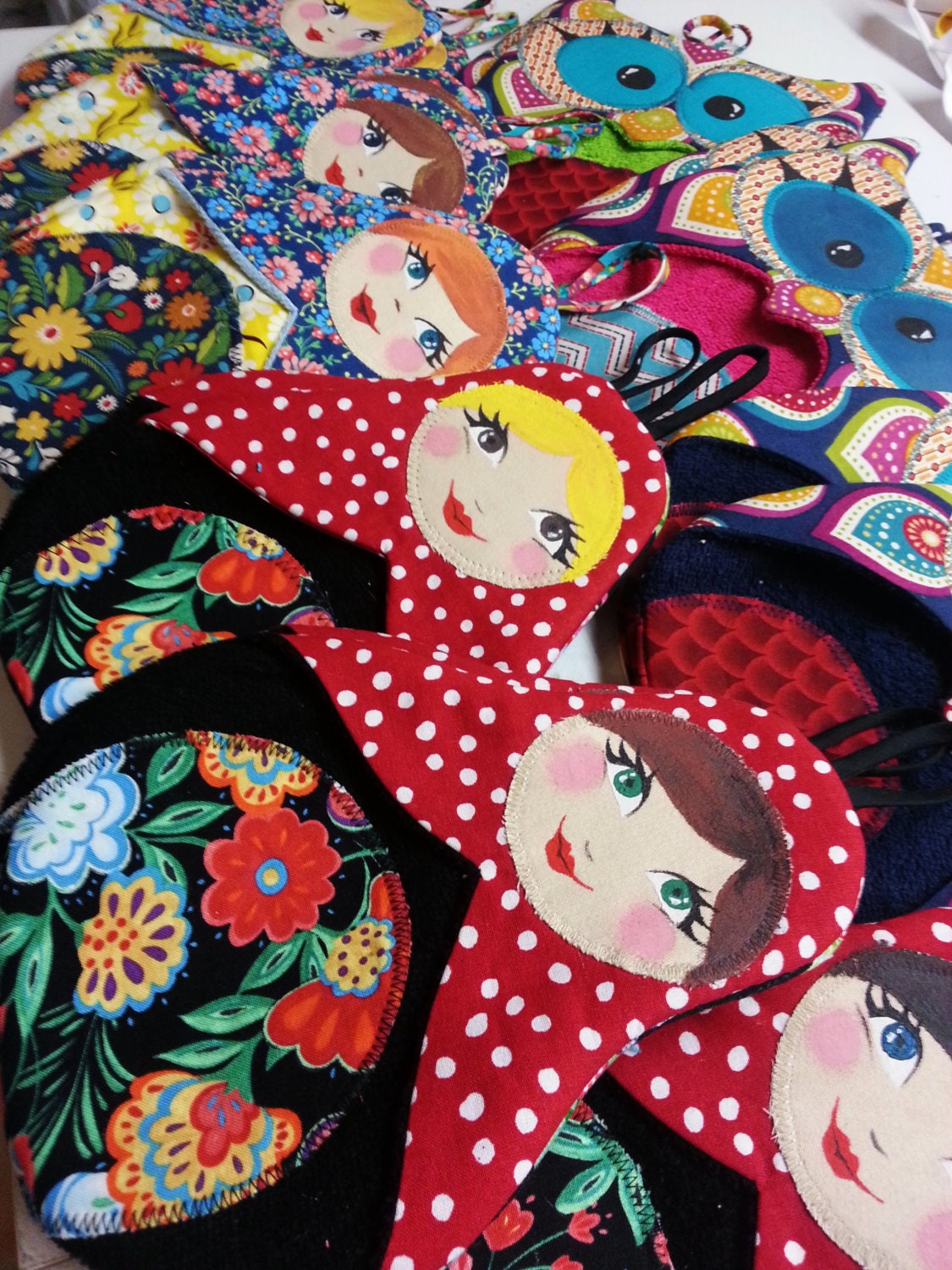 Matryoshka Applique Pot Holders - Unique Slavic Folk Russian Nesting ...