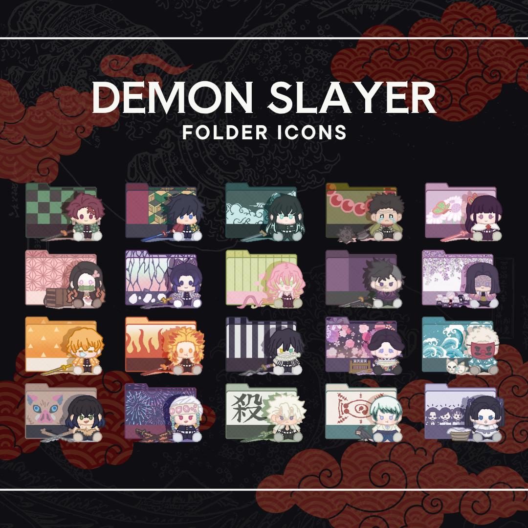 Demon Slayer / Kimetsu No Yaiba (KNY) - Folder Icons | Digital Download ...