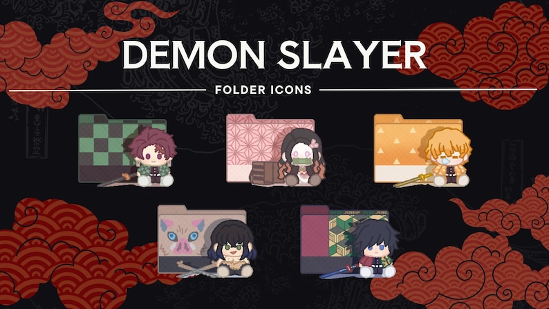 Demon Slayer / Kimetsu No Yaiba (KNY) - Folder Icons | Digital Download ...