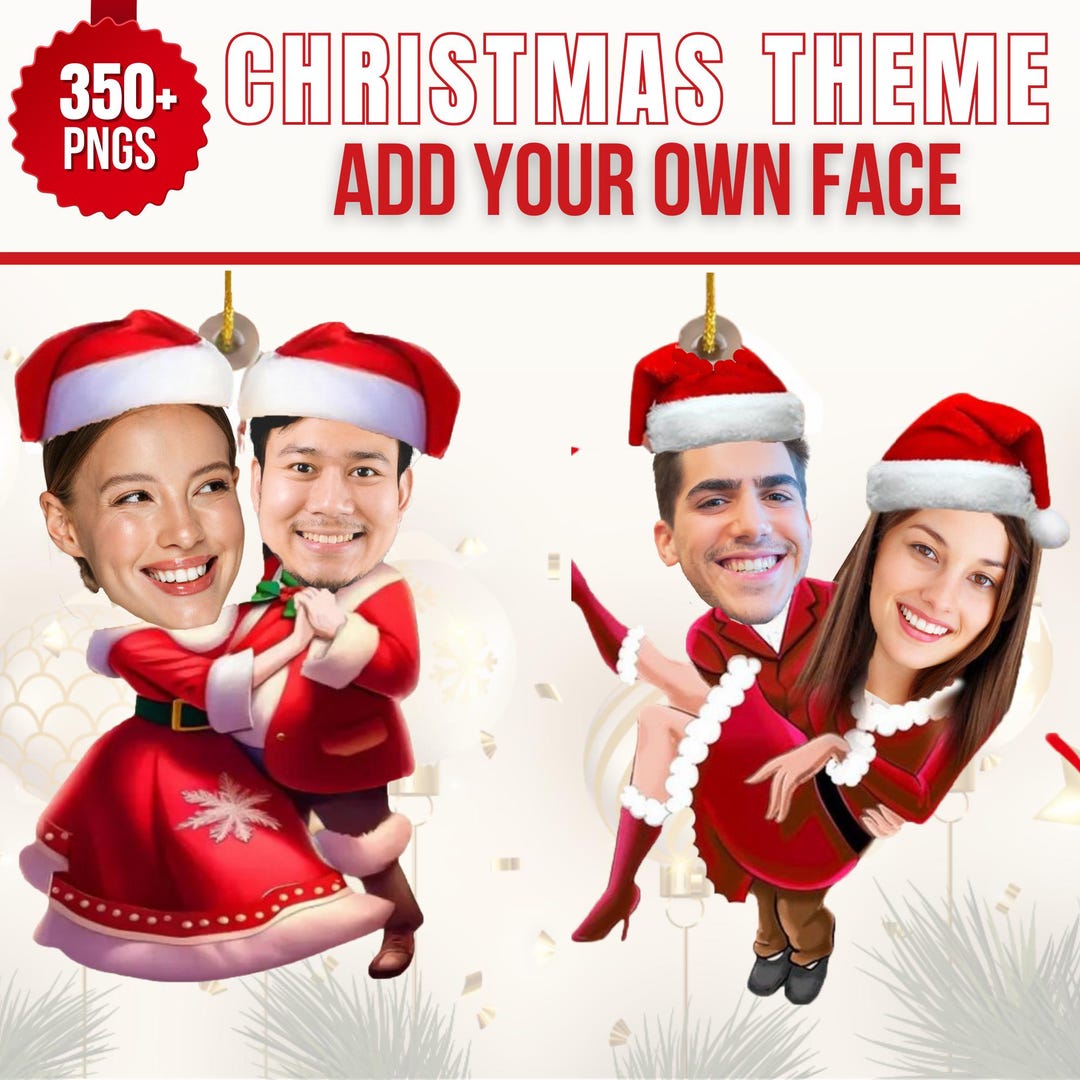 Add Your Own Face Christmas PNG Bundle | 350+ Holiday Characters ...