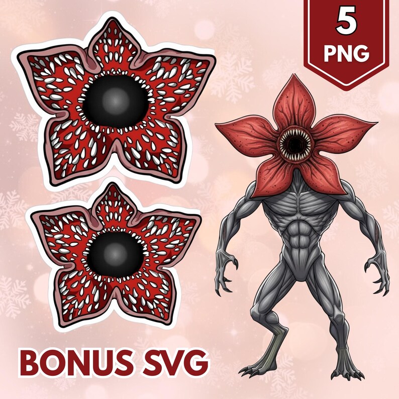 Demogorgon PNG Bundle, Inspired by Demogorgon, Monster Svgs, Creepy ...