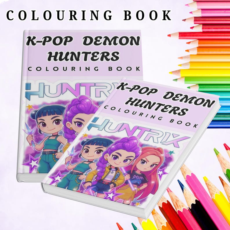 Kpop Demon Hunters Coloring Book | Anime & Fantasy Art (PDF Pattern) - Etsy