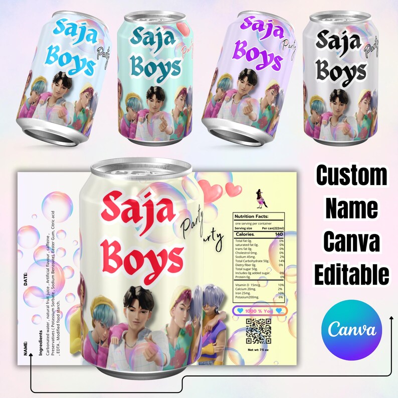 Kpop Soda Pop Wrapper Labels, Kpop Party Decor (digital Download) - Etsy