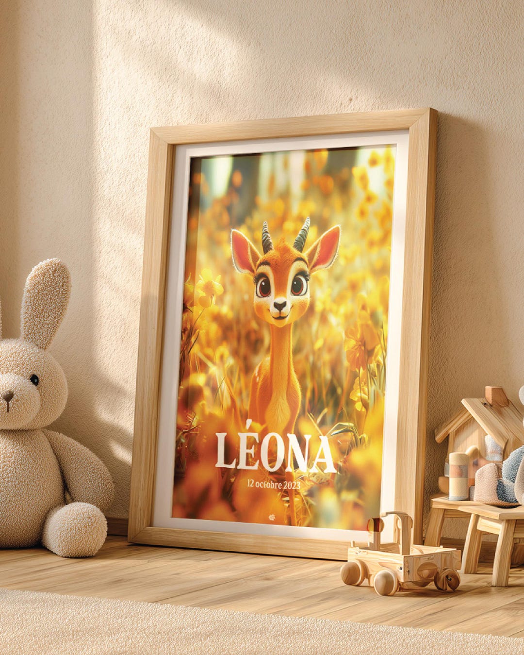 Customizable Gazelle Poster for Children's Room - Savannah Animals ...