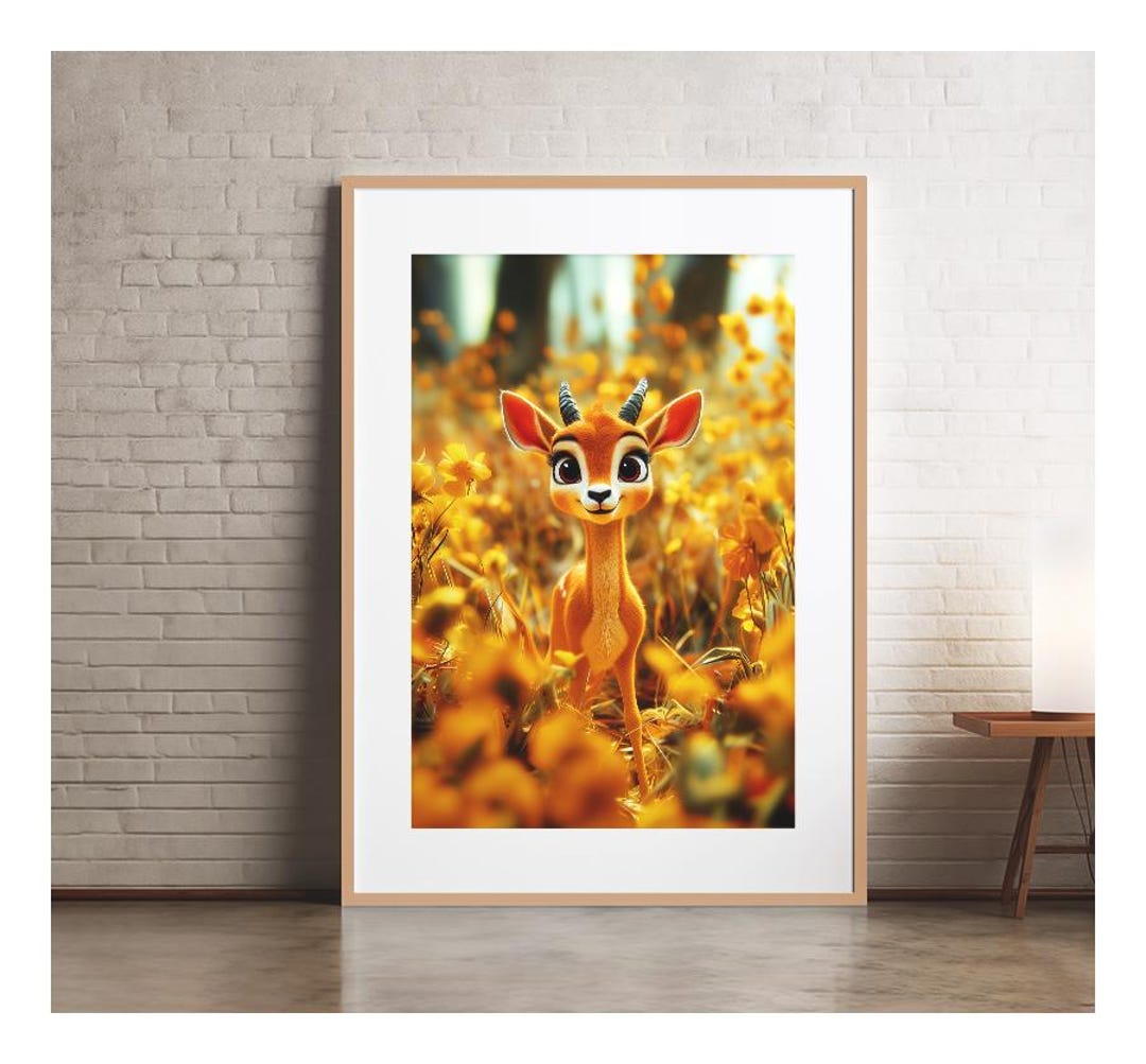 Gazelle Poster for Children's Room - Savannah Tribe - Savannah Animal ...