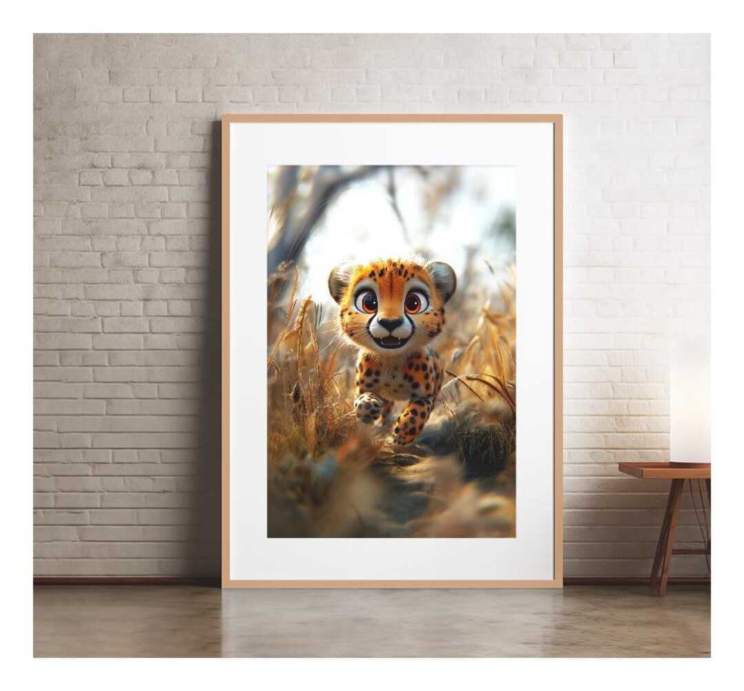 Cheetah Poster for a Child's Room - Savannah Tribe - Etsy