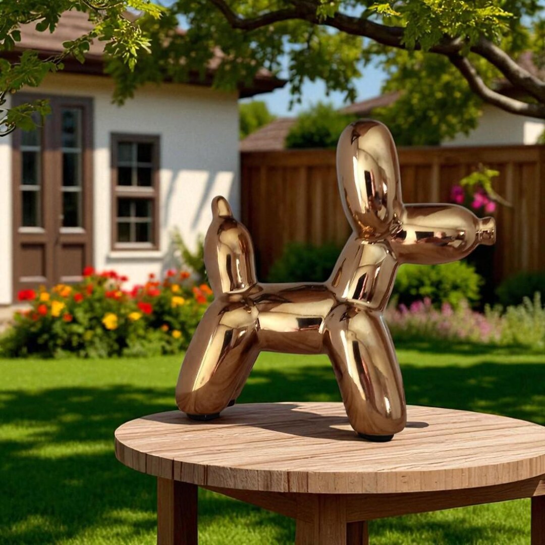 Ceramic Balloon Dog Sculpture for Garden Decor Handmade Art That Adds ...