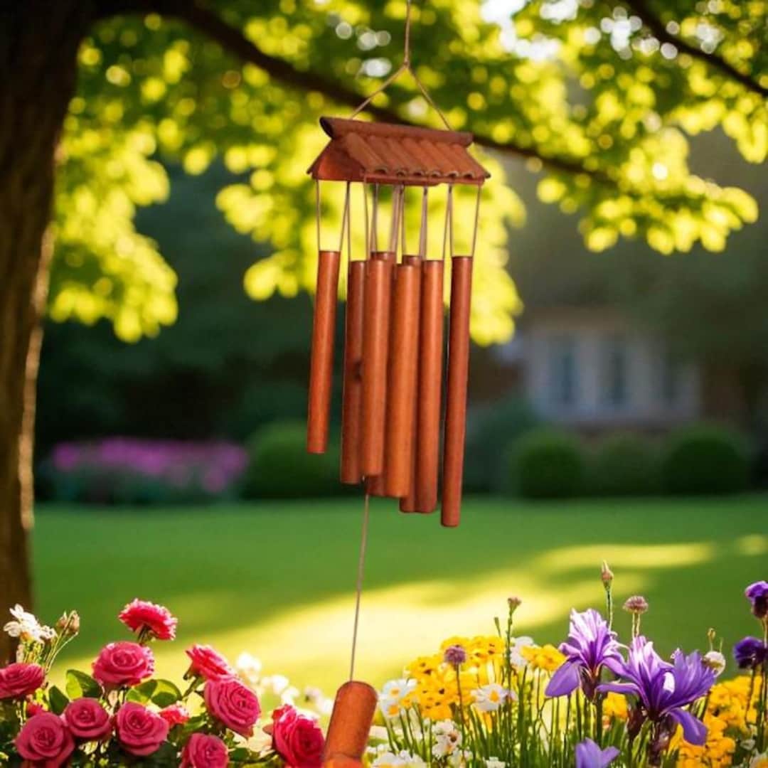 Handmade Bamboo Wind Chime – Natural and Soothing Garden Decoration for ...