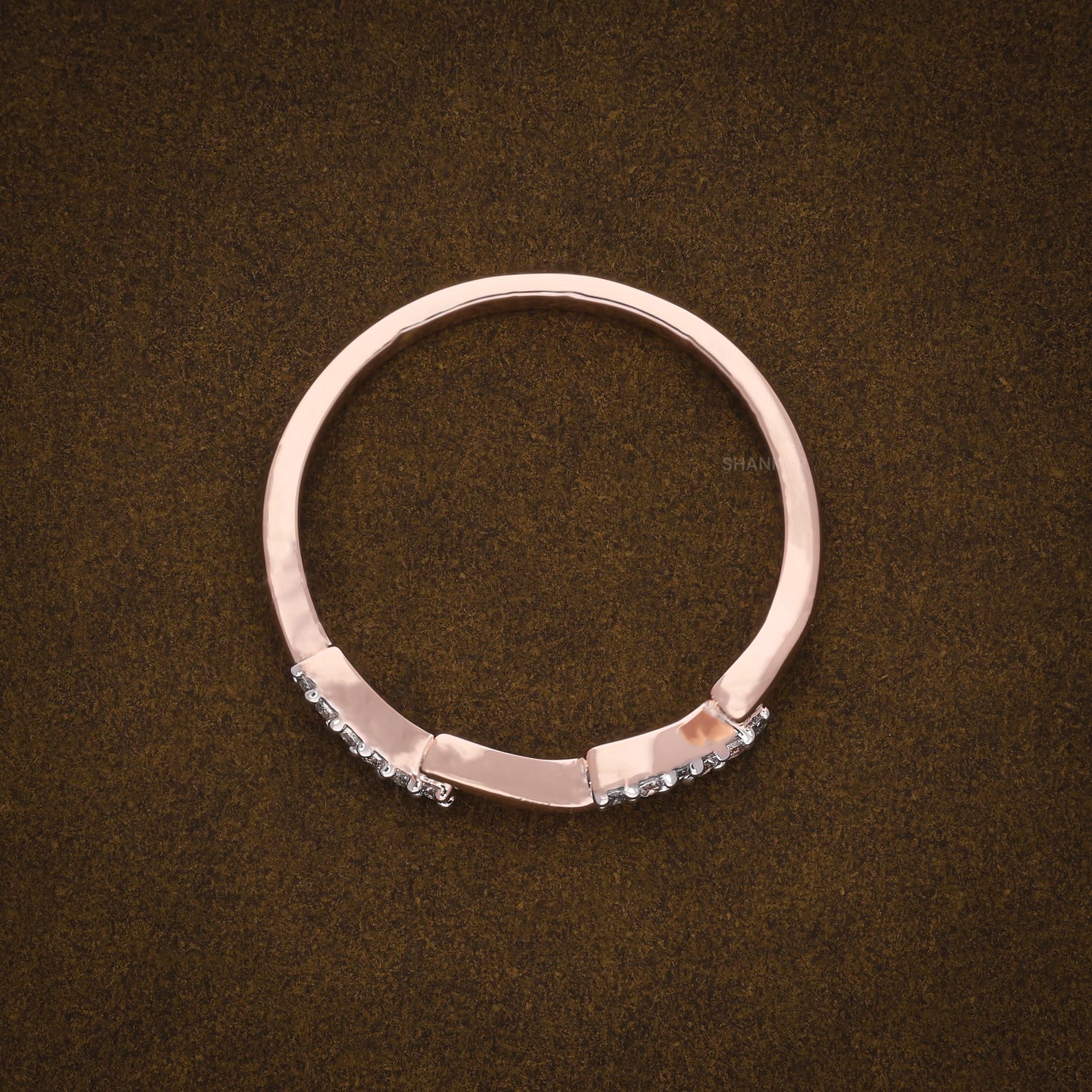 Lab Grown Diamond Zigzag Ring: 14k Gold Wavy Wedding Band - Etsy