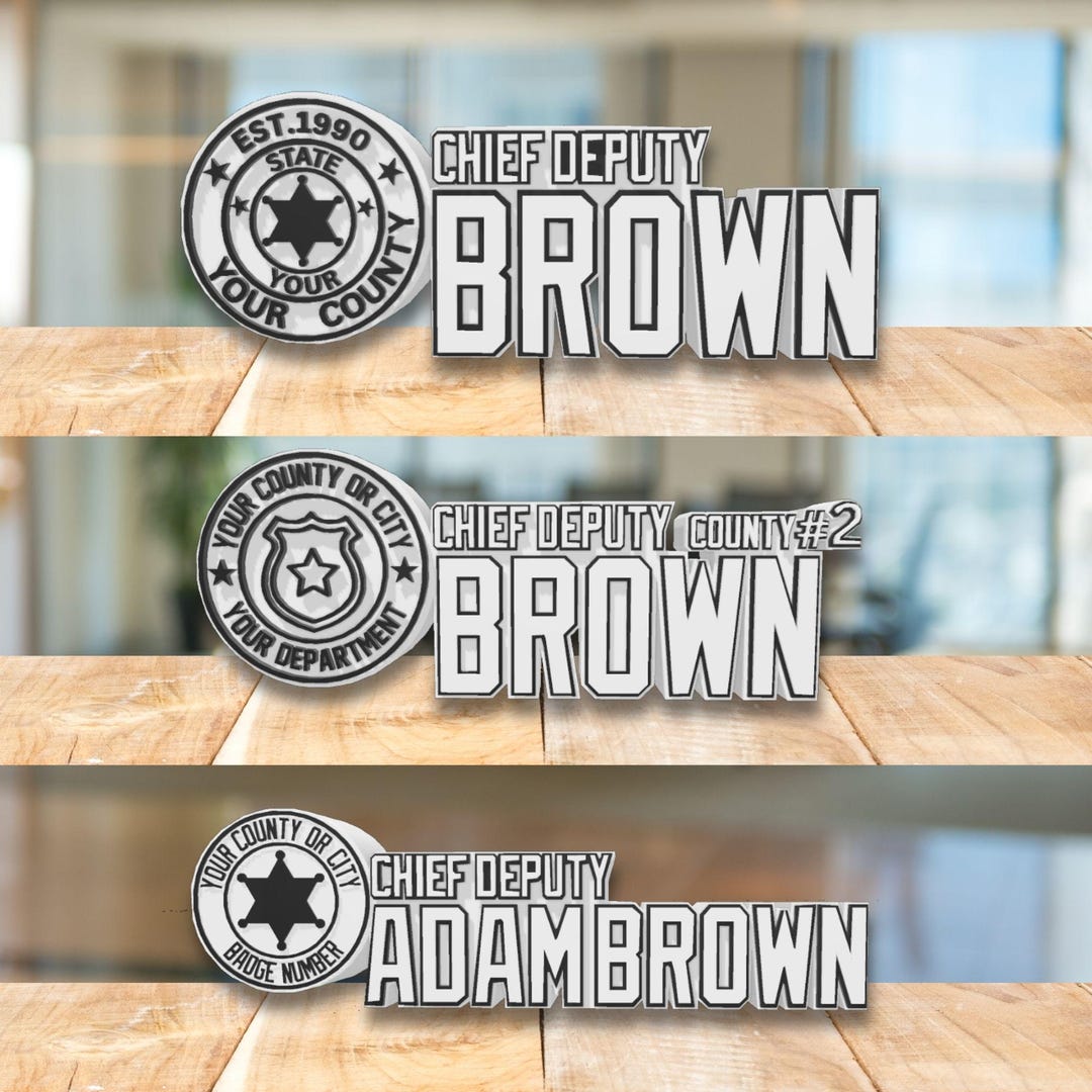 Personalized Deputy Chief Desk Name Plate: Law Enforcement Gift ...